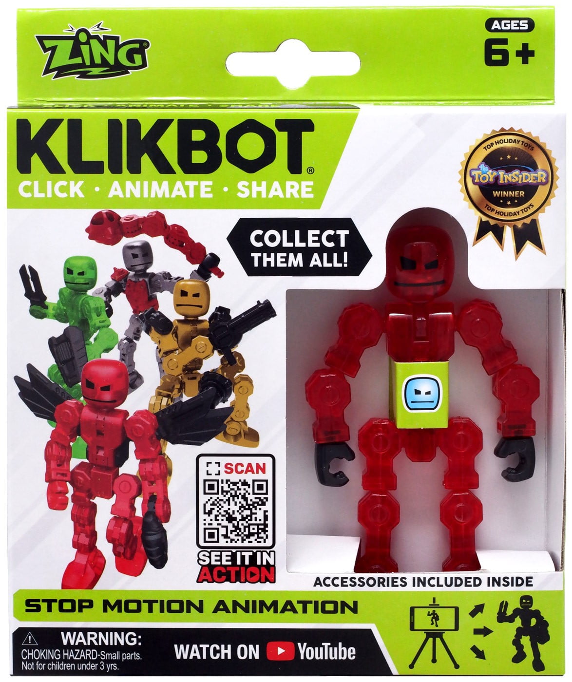 Stikbot Klikbot Red Figure (Translucent) - Walmart.com