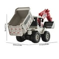 White Alloy Engineering Vehicle Model Simulation Loader Bulldozer Dump ...