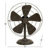 15" x 18" Black Metal Fan Sculpture, by DecMode - Walmart.com