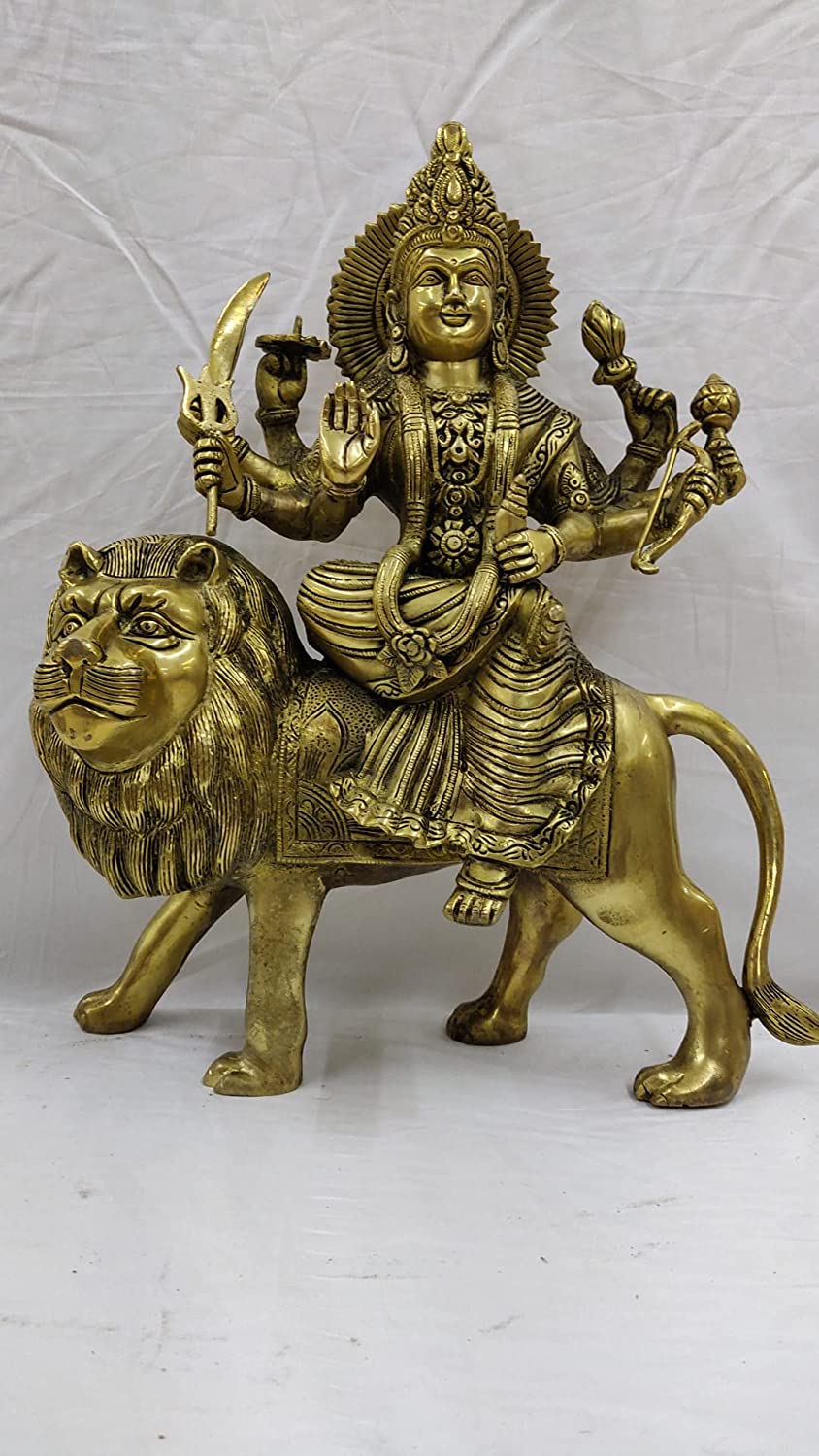 Durga Statue, Goddess Durga Sculpture, Durga Murti, Durga Riding on ...