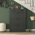 Barara King Shoe Cabinet with 3 Tilt-Out Drawers, Shoe Storage Cabinet ...