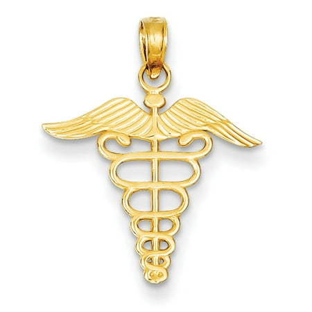 14K Yellow Gold Caduceus Charm | Walmart Canada