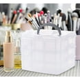 3 Tier Clear Transparent Plastic Stackable Storage Box - Adjustable ...