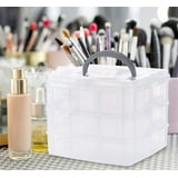 3 Tier Clear Transparent Plastic Stackable Storage Box - Adjustable ...