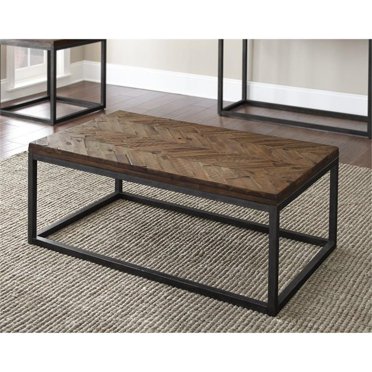 Bowery Hill Modern Wood Coffee Table in Reclaimed Oak - Walmart.com