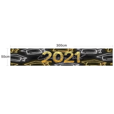 Personalized Graduation Party Banner, White - Walmart.com