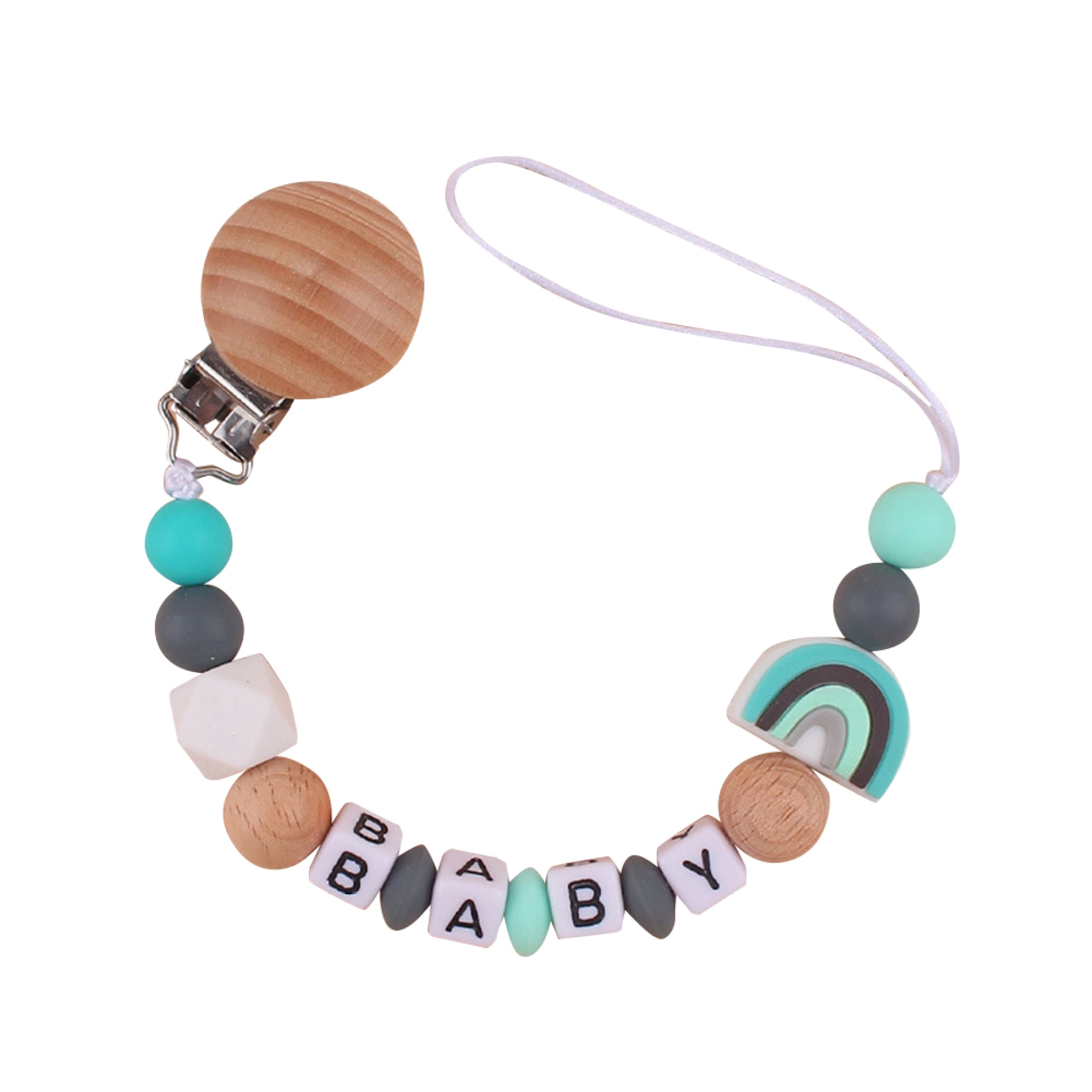 LICHENGTAI Cartoon Rainbow Pacifier Chain Cute Pacifier Chain for Baby ...