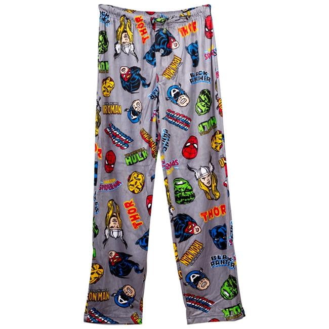 Marvel Comics Gray Mens Sueded Fleece Pajama Pants - Walmart.com