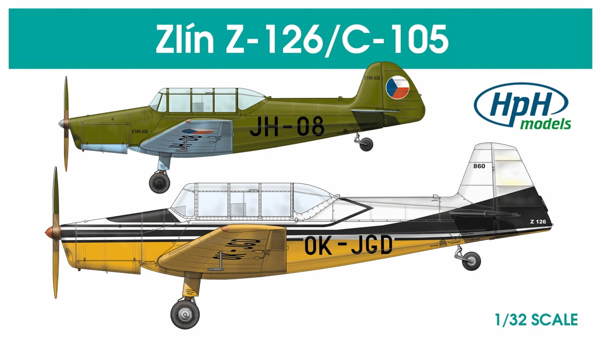 HPH Model 1:32 Zlin Z-126 AIrcraft - Multimedia Model Kit #32010R ...