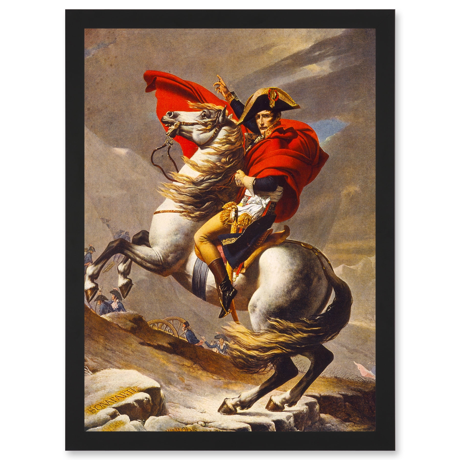 Napoleon Bonaparte Emperor France Alps Horse A4 Artwork Framed Wall Art ...