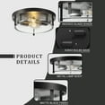 Aiwen Modern Flush Mount Ceiling Lamp Black Round Ceiling Light Fixture ...