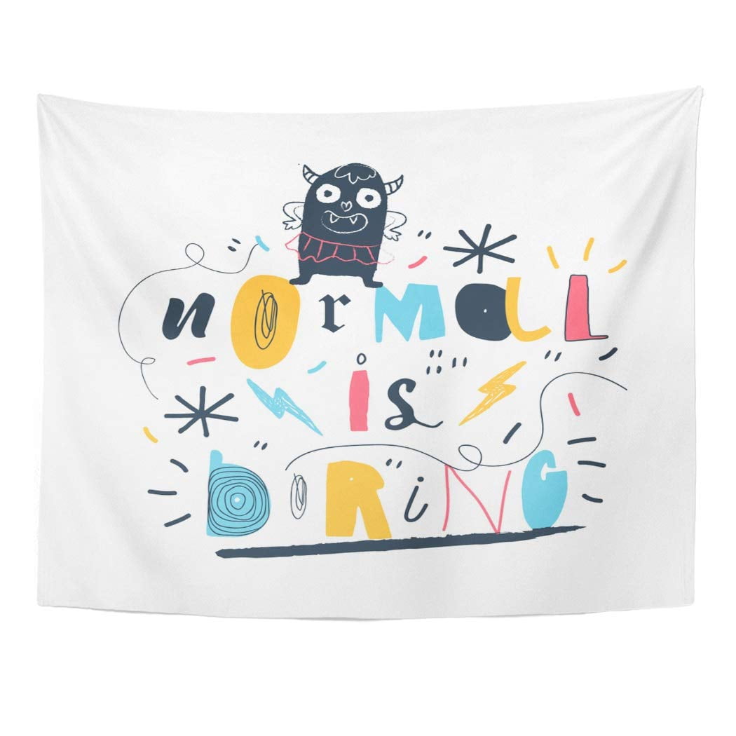 UFAEZU Colorful Abstract Normal is Boring Slogan for Adorable Awesome ...