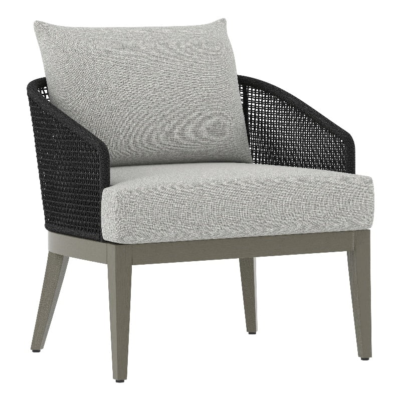 Sunpan Capri Outdoor Lounge Chair - Smoke Grey - Copacabana Marble ...