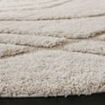 SAFAVIEH Florida Tamzen Abstract Shag Area Rug, Cream/Beige, 6'7" x 6'7 ...