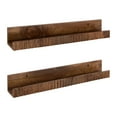 Kate and Laurel Furrow Modern Wood Photo Display Ledges, Set of 2, 24 ...