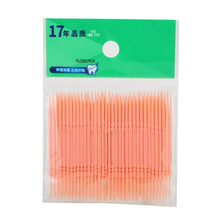 100pcs / bag Double-Head Teeth Cleaning Toothpick Oral Care Floss Pick ...