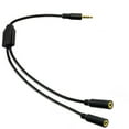 Yammee TRRS 4Pole 2.5mm Y Splitter Cable Gold Plated Plugs Simultaneous ...