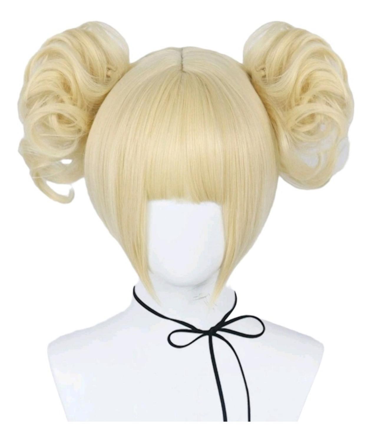 Peluca Rubia Con Chongos Toga Himiko Cosplay Hero Academia beige ...
