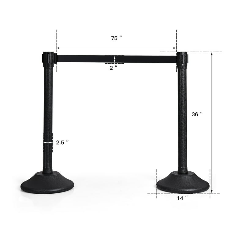Retractable Belt VEVOR Crowd Control Stanchions, 6-Pack Crowd Control ...