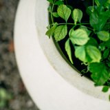 Ash & Ember Onyx 24" D Ceramic Indoor Outdoor Round Sphere Planter ...