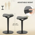 HOMCOM Mesh Ergonomic Wobble Stool for Standing Desks, with Rocking ...