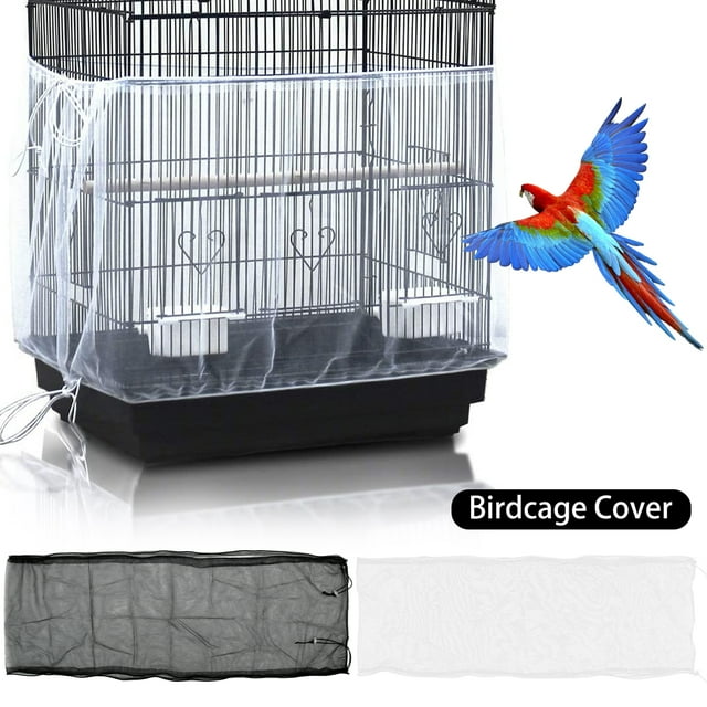 Austok Adjustable Bird Cage Cover,Nylon Mesh Netting Birdcage Cover ...