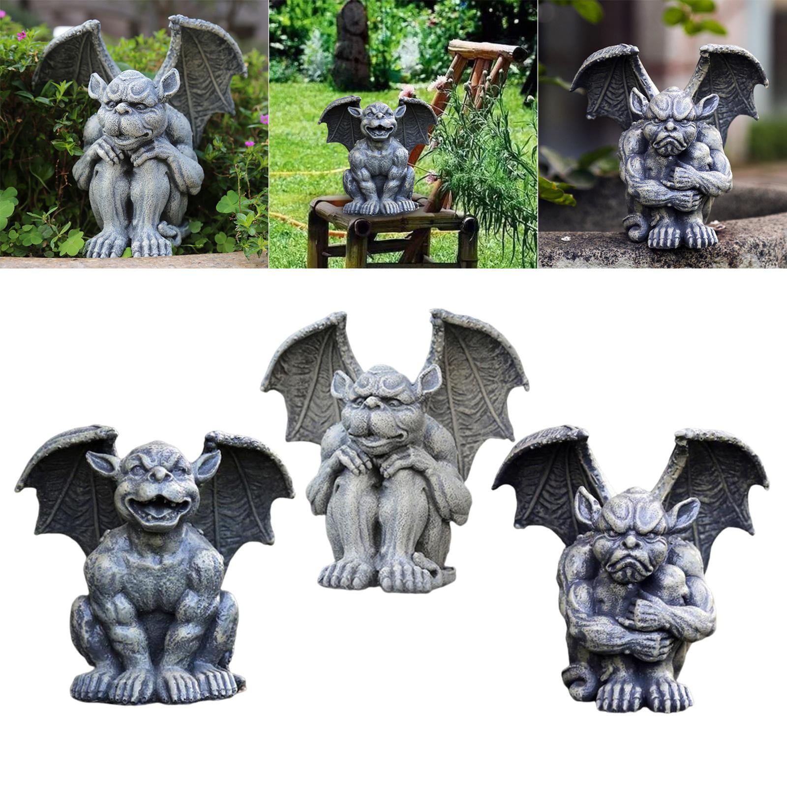 Estatua de gárgola Cola 3 piezas Escultura de Decoración Halloween ...