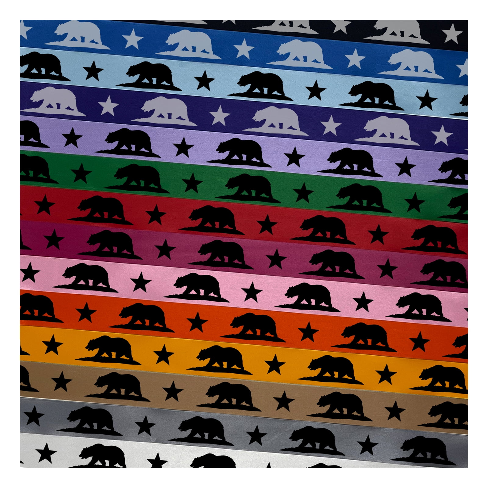 California Flag Bear Solid Satin Ribbon for Gift Wrapping Bows Craft ...