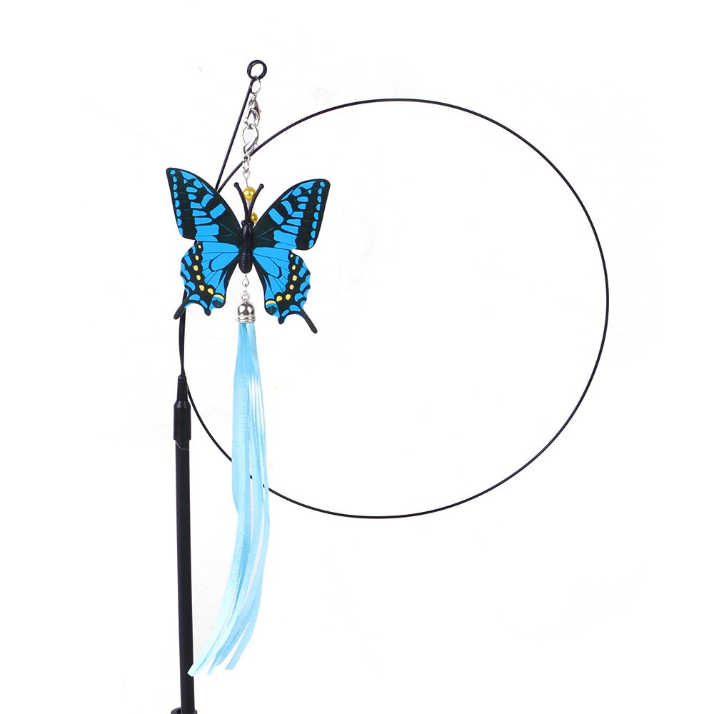 Pet Cat Toy Cat Wand - Fluffy Feather with Bell Sucker Cat Stick Toy ...