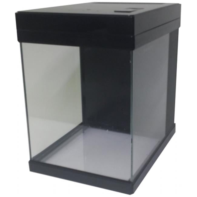 JBJ MT-208DX-B 3 gal Cubey Remote Control LED Aquarium Fish Tank- Black ...