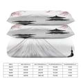 Cherry Blossom Temple Mountain 90"x90" 3 Pcs Soft Bedding Set Includes ...