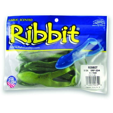 Stanley 4" Ribbit Rubber Frog Softbait, Bull Frog, 5 pack - Walmart.com