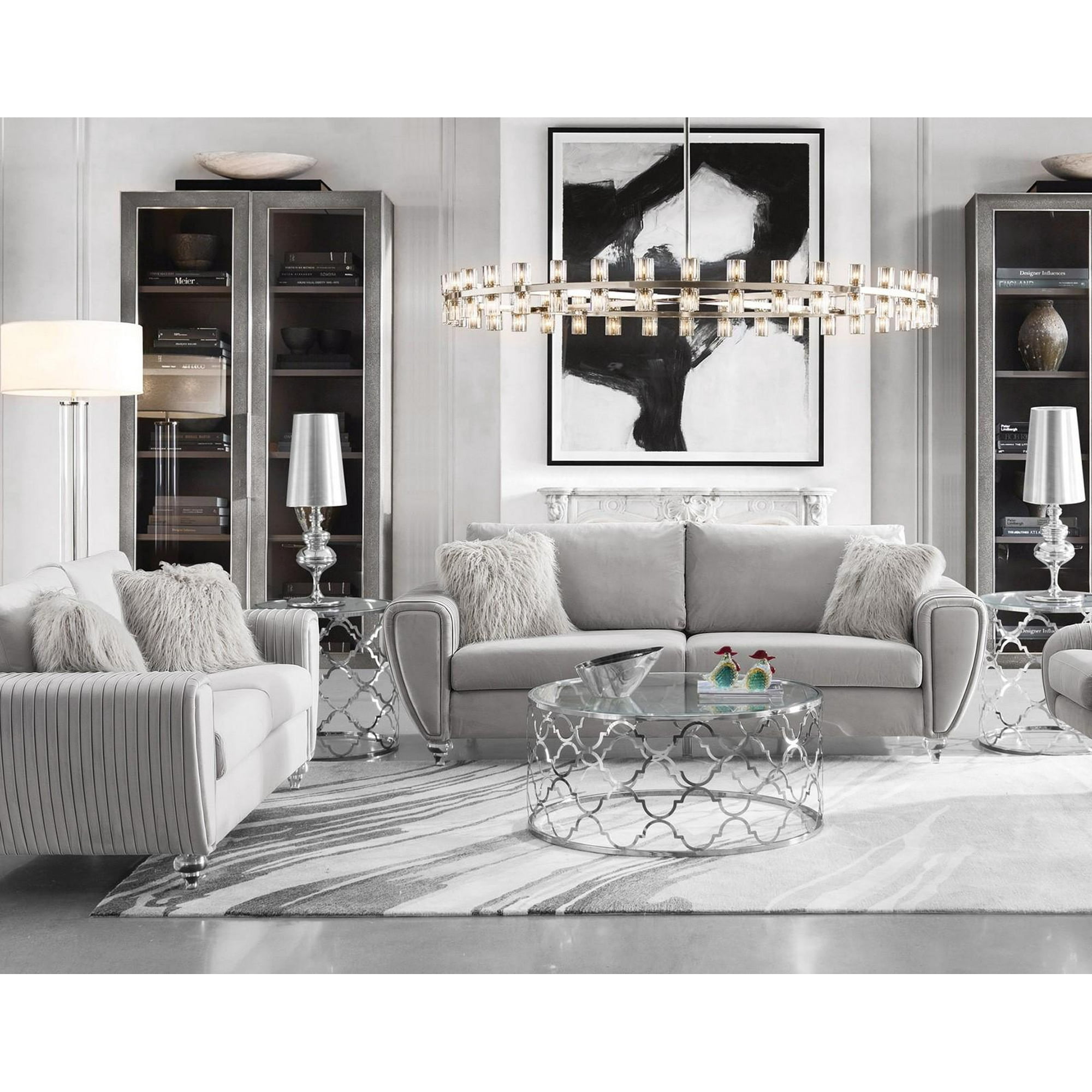 Light Grey Fabric Sofa Set | Cabinets Matttroy