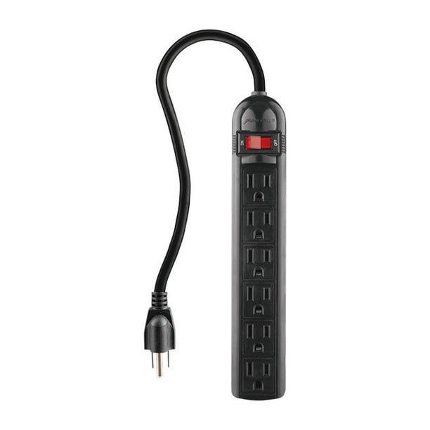 MITZU ENCHUFE 6 MULTICONTACTOS 85 CM NEGRO KSR - KAISER 11-2018BK | Walmart en línea