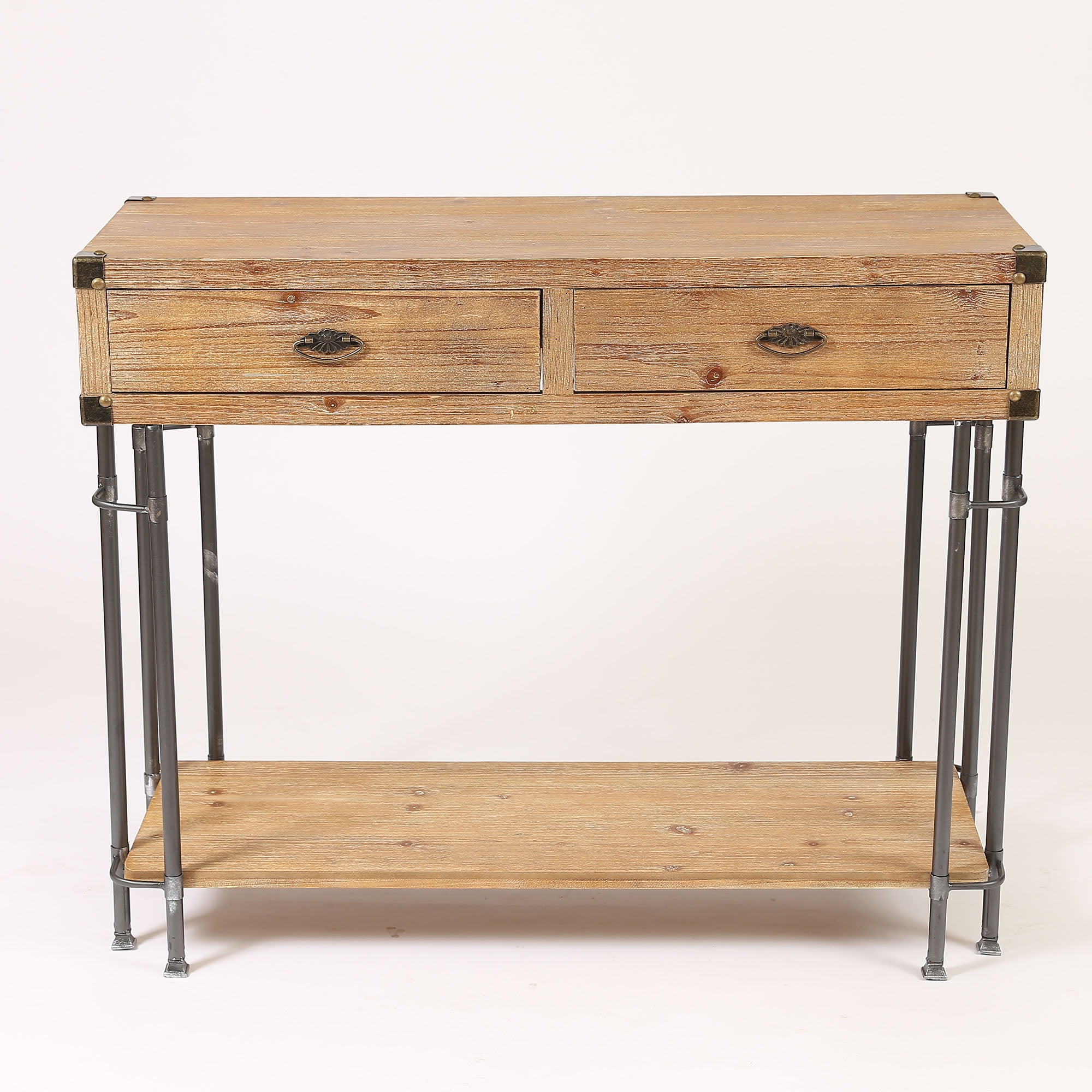 Rustic Two Drawer Console Table - Walmart.com