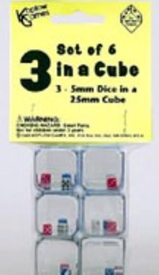 d6 Triple Dice in a Cube (6) New - Walmart.com