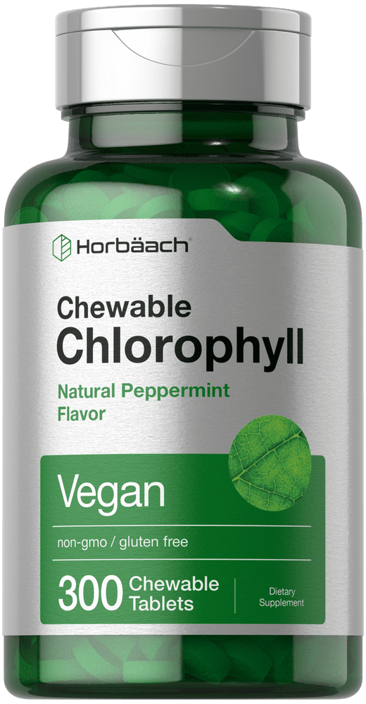 Chlorophyll Tablets | 300 Chewables | Natural Peppermint Flavor | Vegan ...