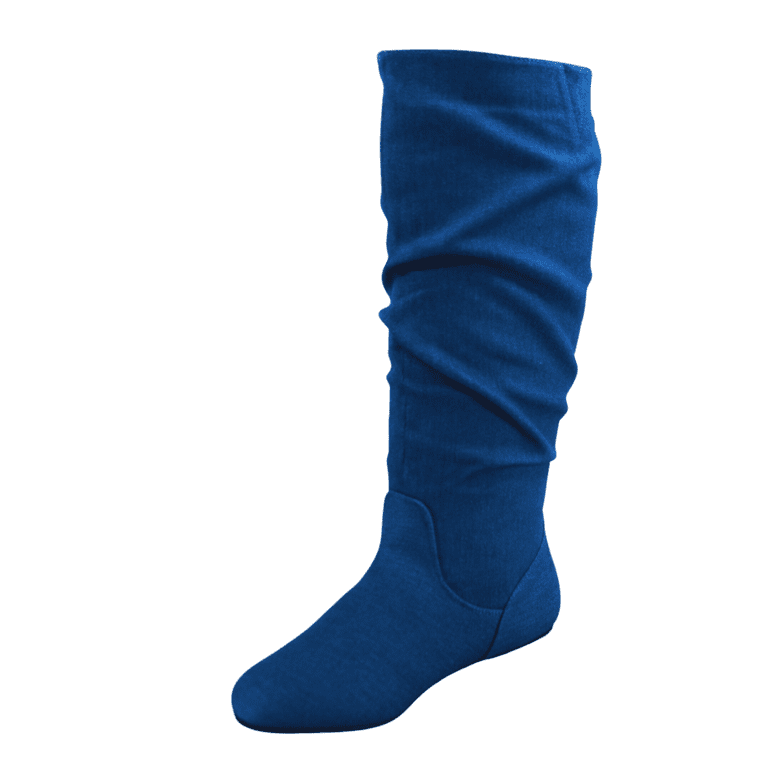 Women's Casual Flat Heel Pull Up Slip On Wide Calf Knee High Women's Casual Flat Heel Pull Up Slip On Wide Calf Knee High