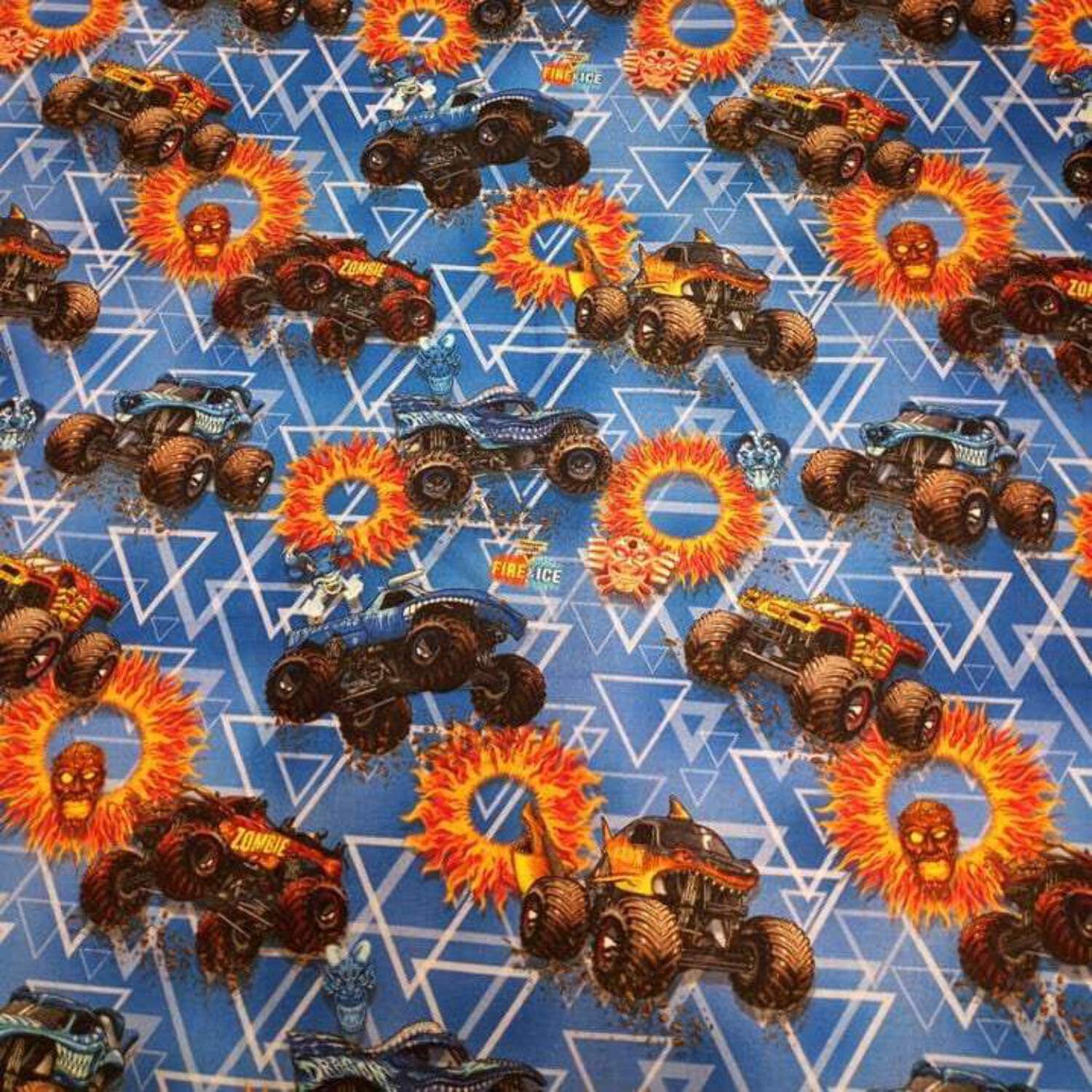 Monster Jam Blue Cotton Fabric - Walmart.com