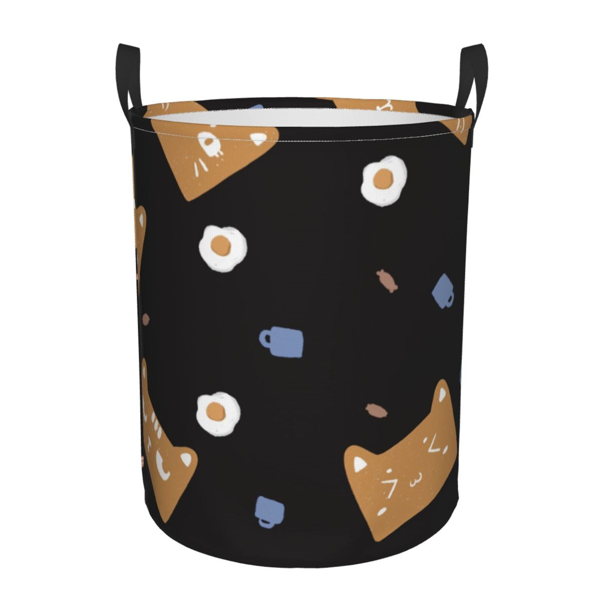 LNWH Laundry Basket, Cat Face Print Pattern Foldable Laundry Hamper ...