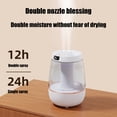 2 Nozzle Humidifier with 3L Capacity, Intelligent Humidity Display for ...