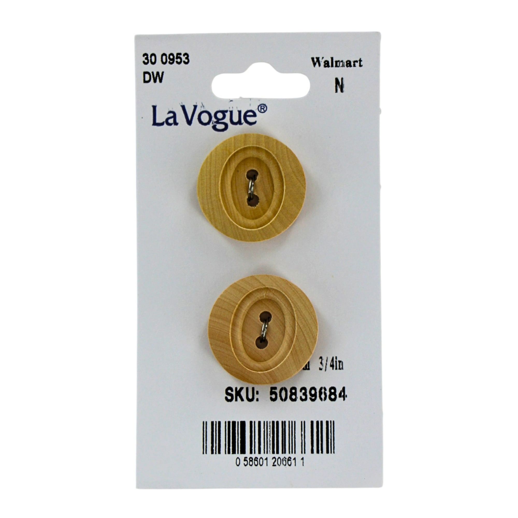 Click here for La Vogue Buttons  Natural Material - 2 Pieces  20m... prices