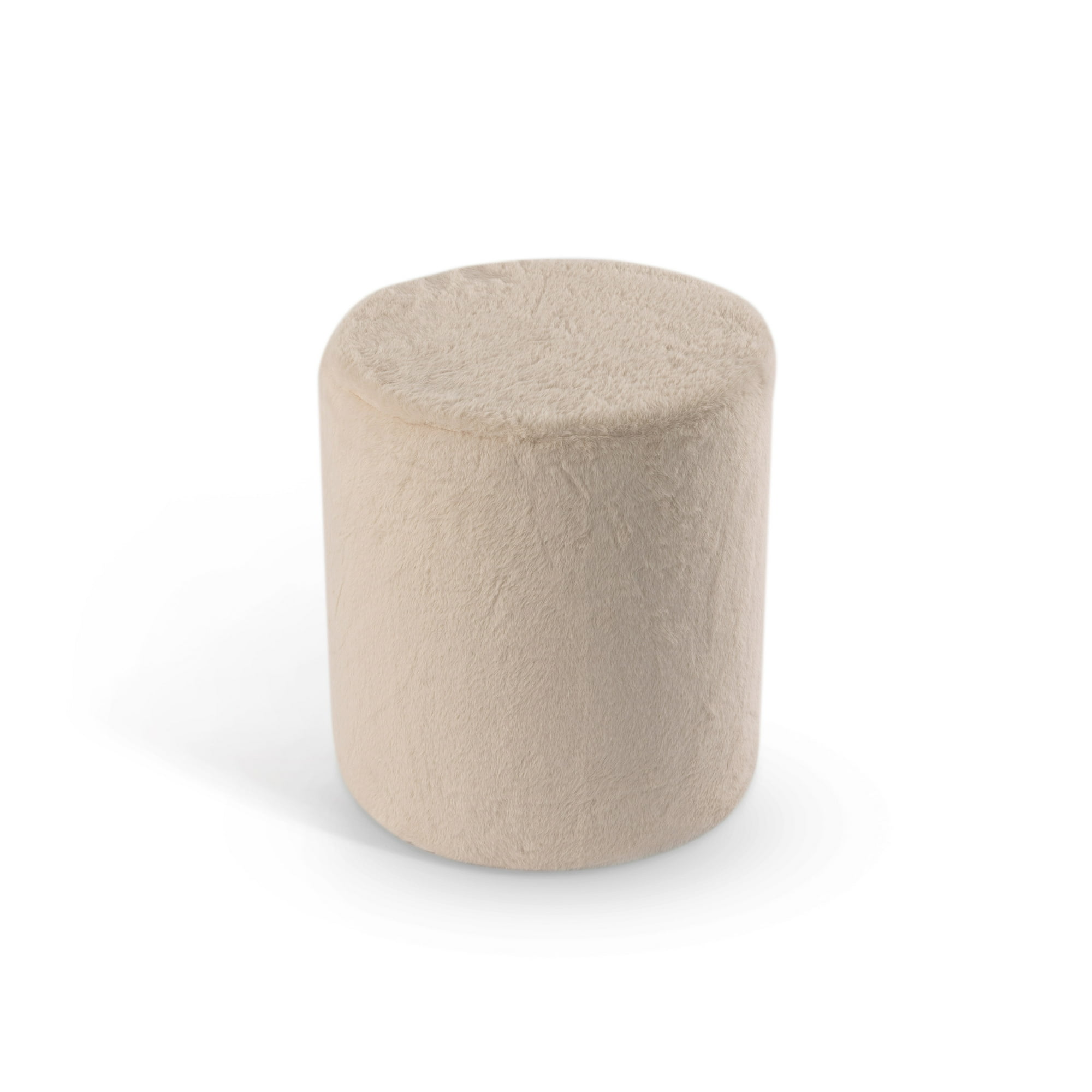 Click here for Repose Modern Lunaire Round Faux Fur Ottoman Stool... prices