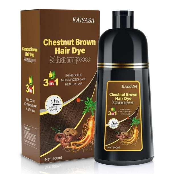 Champú colorante para el cabello IIIMEIDU 3 en 1 a base de hierbas, 500 ...