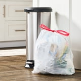 Great Value 8 Gallon Strong Flex Medium Drawstring Bags, 40 Bags ...