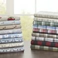 Woolrich Queen Size Flannel Cotton Sheet Set, Blue Snowflake Design ...