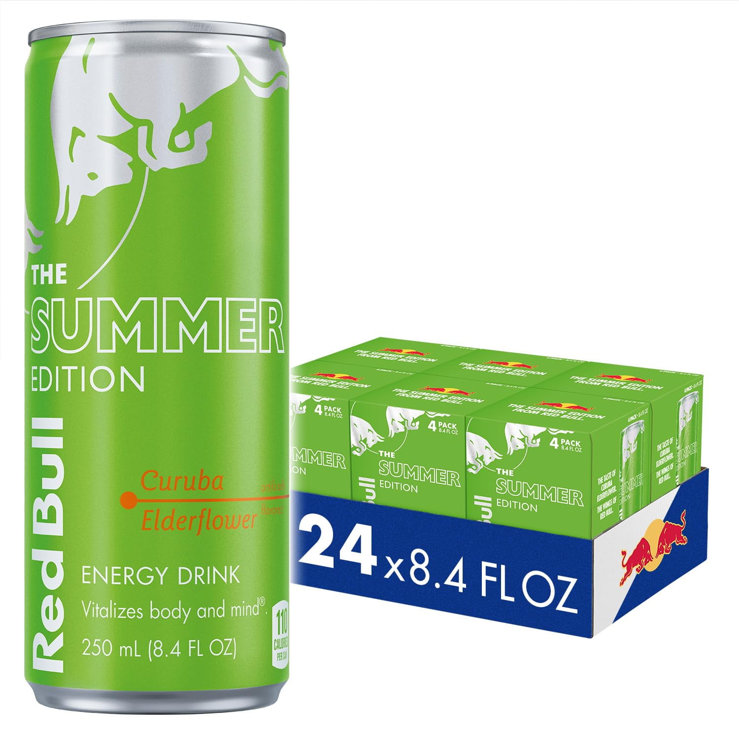 Red Bull Summer Edition Energy Drink, Curuba Elderflower, with 80mg ...
