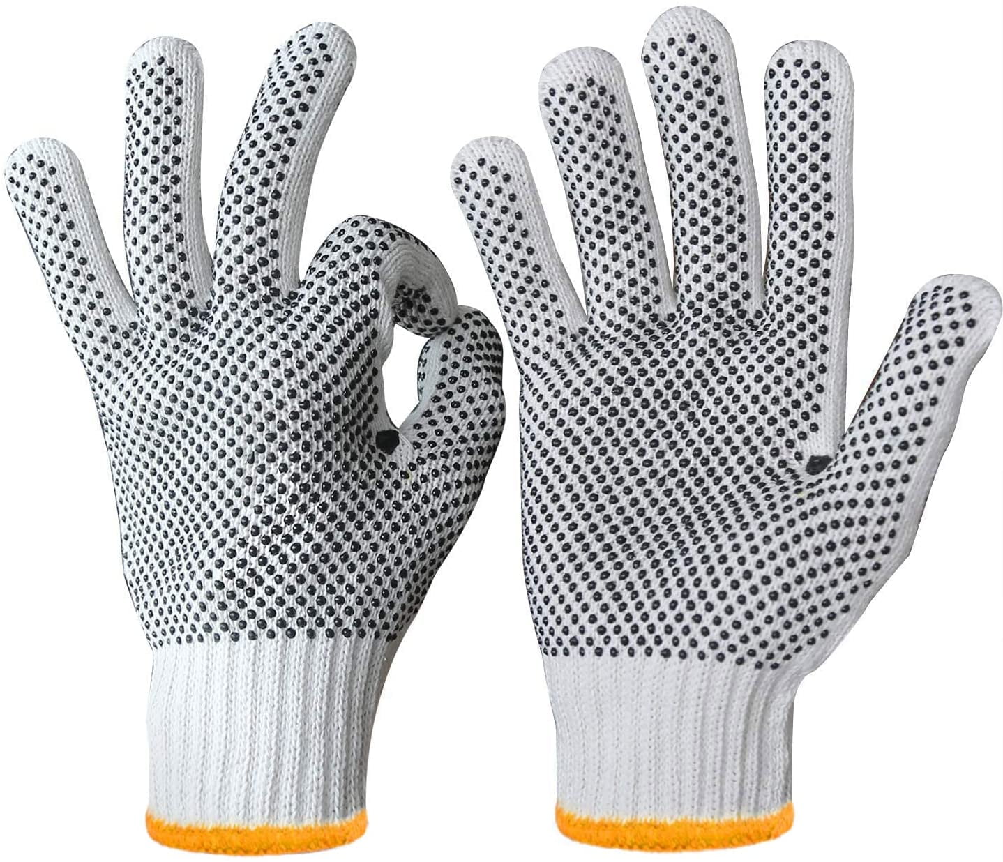 EvridWear 12 Pairs Pack Cotton Polyester String Knit Safety Protection ...