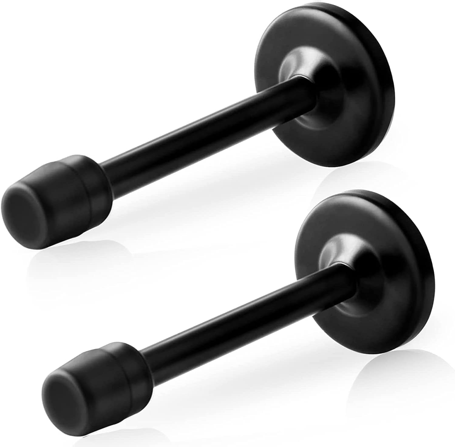 shiyou-Door Stoppers, 6 Inch Long Door Stops, Black Modern Rigid Solid ...