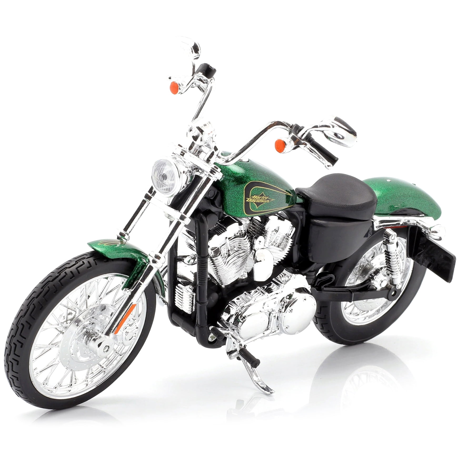 2013 Harley Davidson XL 1200V Seventy Two Green Motorcycle Model 1/12 ...
